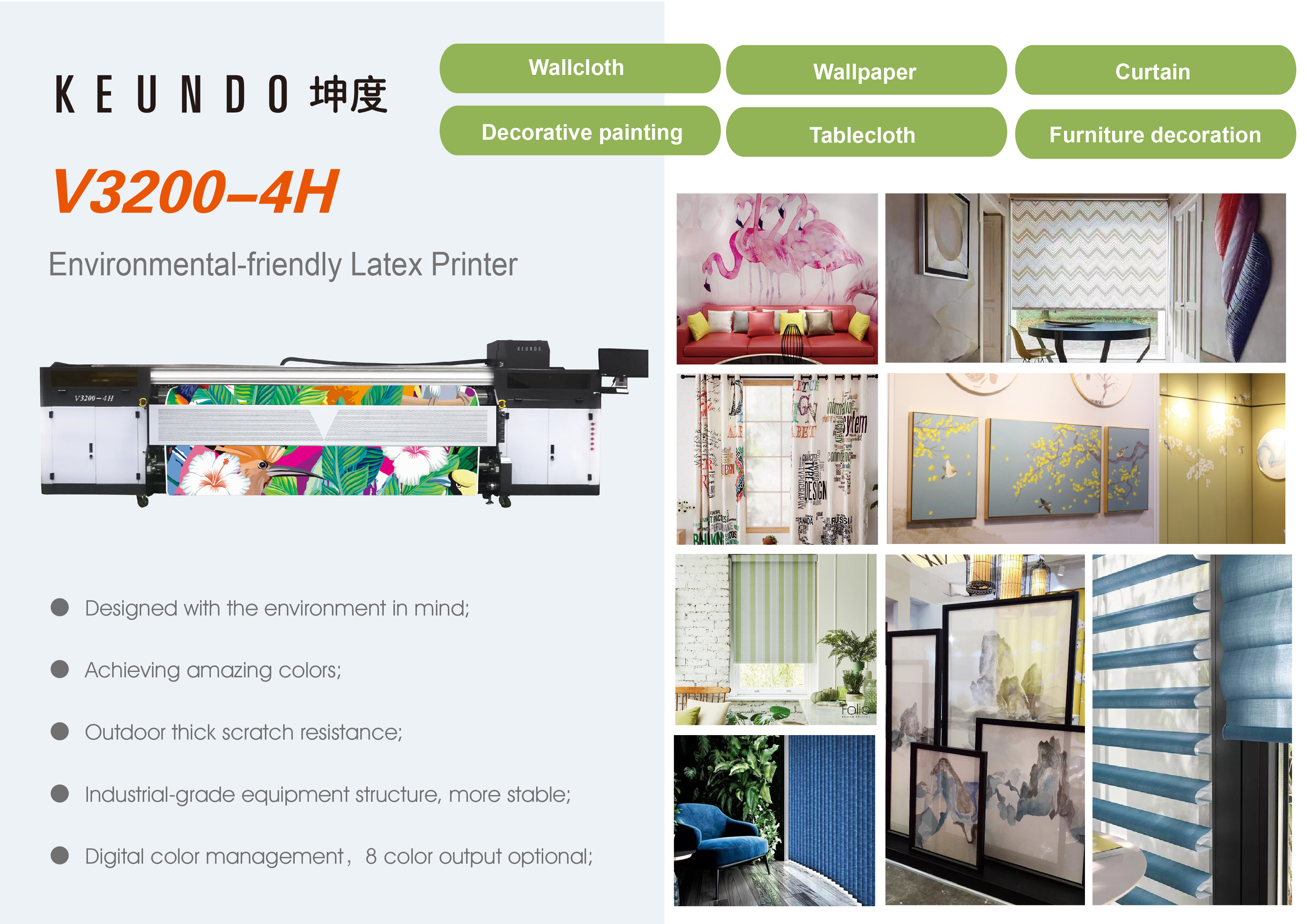 V3200-4H Environmental-friendly Latex Printer With Ricoh Heads - Buy 3 ...